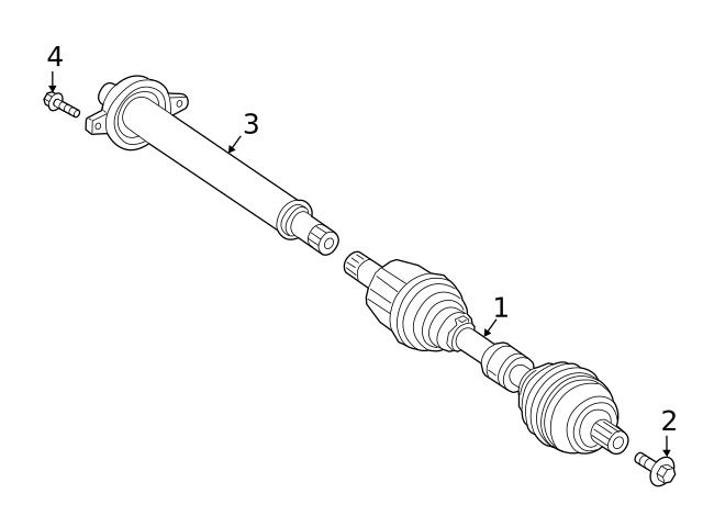 Genuine Mercedes 1773303501 CV Axle Assembly; Front Left - Mercedes