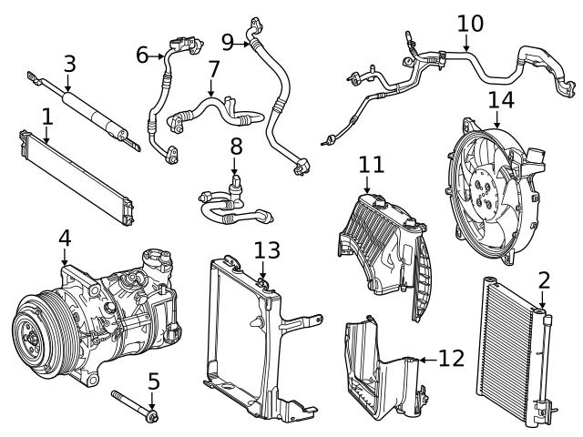 Genuine Mercedes 1775004800 A/C Condenser Blower Assembly; Right - Mercedes