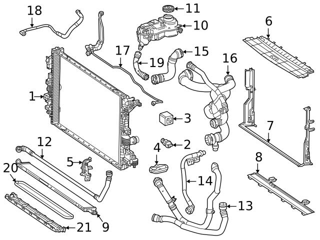 Genuine Mercedes 1775043100 Auto Trans Oil Cooler Bracket - Mercedes