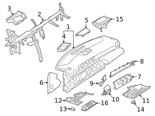Genuine Mercedes 1778207900 Instrument Cluster Bezel - Mercedes