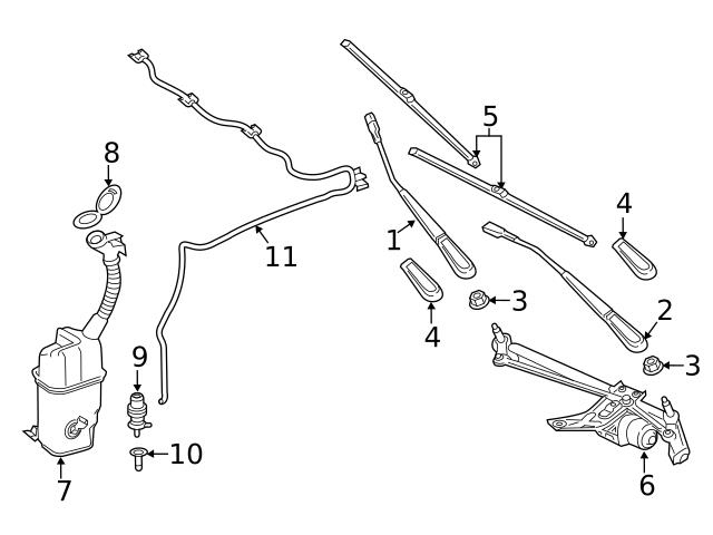 Genuine Mercedes 1778600100 Windshield Washer Nozzle; Front - Mercedes