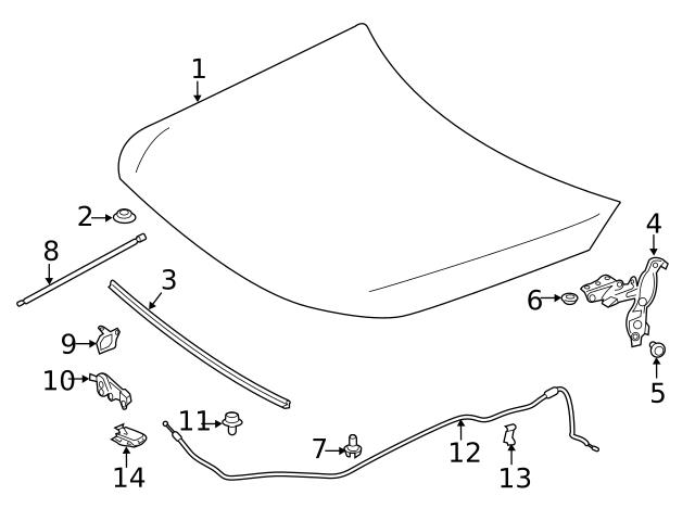Genuine Mercedes 1778803100 Hood Stop Buffer; Front - Mercedes
