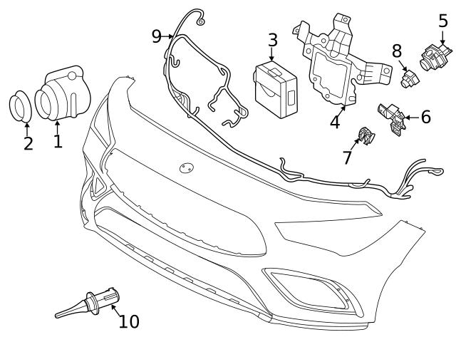 Genuine Mercedes 1778850001 Cruise Control Distance Sensor Bracket ...