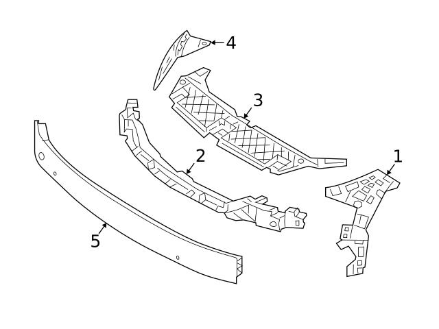 Genuine Mercedes 177885960264 Bumper Energy Absorber Bracket; Right ...
