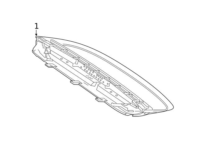 Genuine Mercedes 1779061404 Center High Mount Stop Light; Rear ...