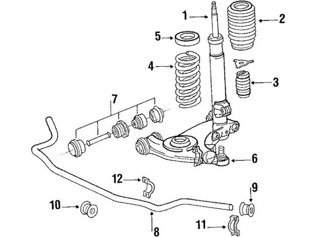 Genuine Mercedes 2013212204 Coil Spring; Left, Right - Mercedes