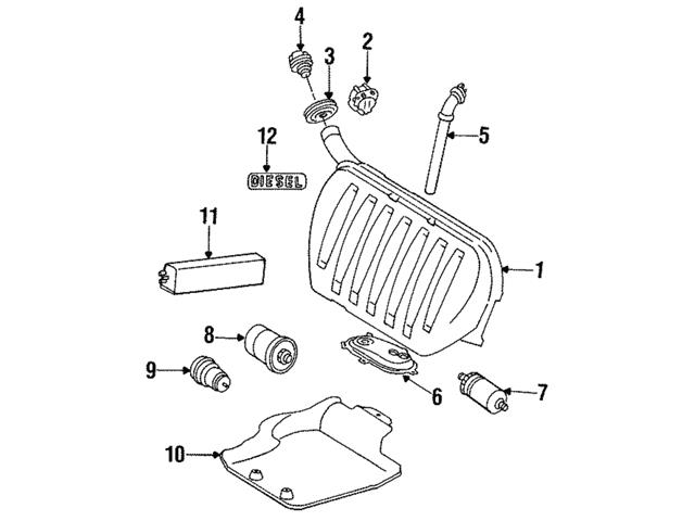 Genuine Mercedes 2014700259 Vapor Canister Filter Seal - Mercedes