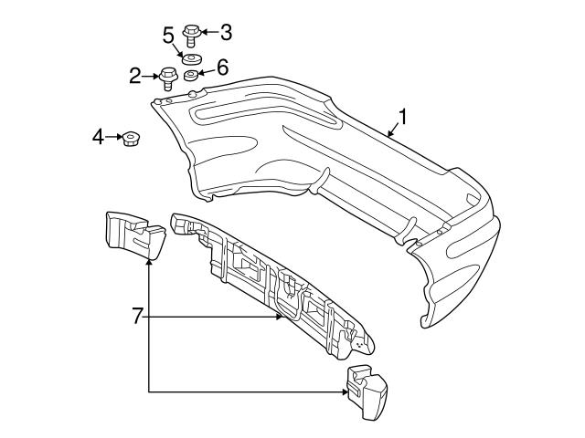 Genuine Mercedes 2019870241 Bumper Cover Grommet; Rear - Mercedes ...