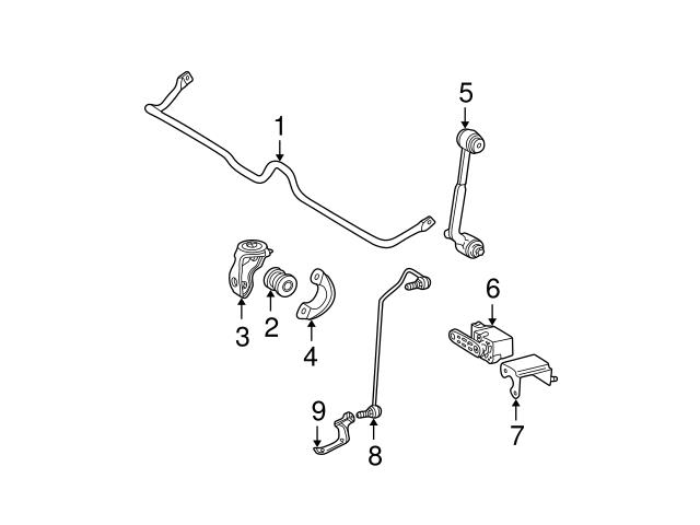 Genuine Mercedes 2023230526 Stabilizer/Sway Bar Bracket; Left Rear ...