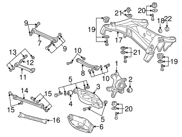 Genuine Mercedes 2023500106 Suspension Control Arm Offset Bushing Kit ...