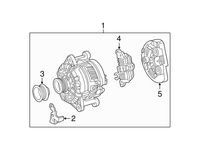 Genuine Mercedes 2032770340 Alternator Bracket; Lower - Mercedes