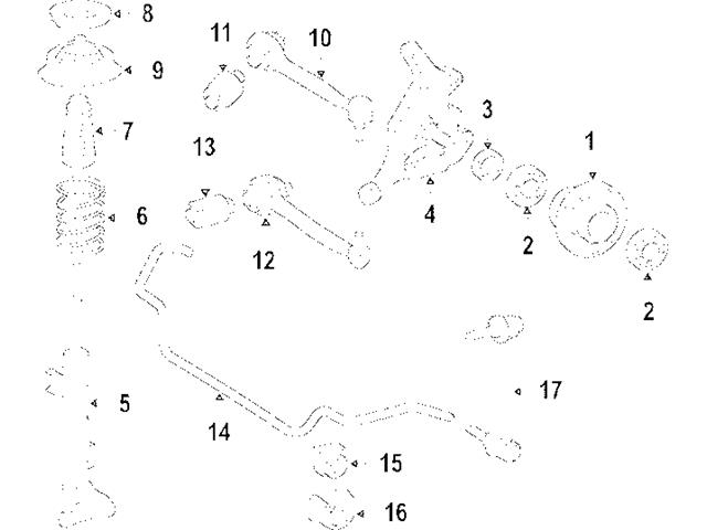 Genuine Mercedes 2033200944 Strut Bumper - Mercedes