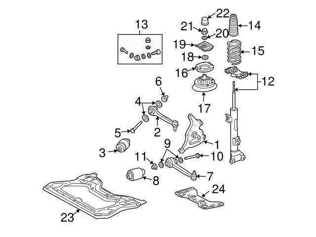 Genuine Mercedes 203320533064 Suspension Shock / Strut Mount Bushing ...