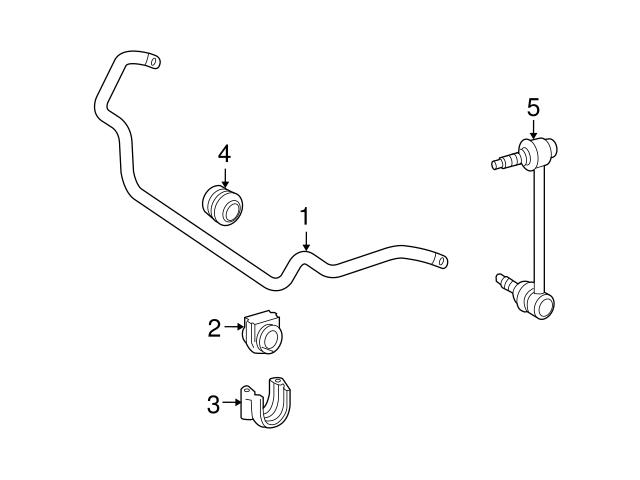 Genuine Mercedes 2033232740 Stabilizer/Sway Bar Bracket; Left, Right ...