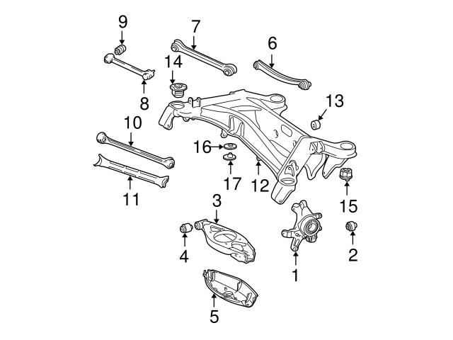 Genuine Mercedes 2033503908 Suspension Knuckle; Rear Left - Mercedes ...