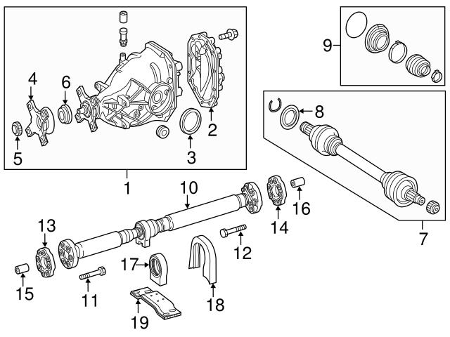 Genuine Mercedes 203411001502 Driveshaft Flex Disc/Joint; Front, Front ...