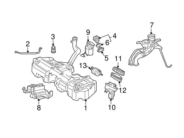 Genuine Mercedes 2034701641 Fuel Sender and Hanger Assembly - Mercedes