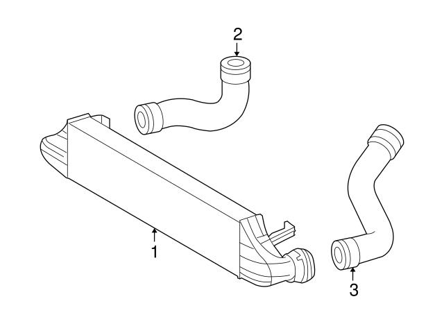 Genuine Mercedes 2035281682 Turbocharger Intercooler Pipe; Right ...