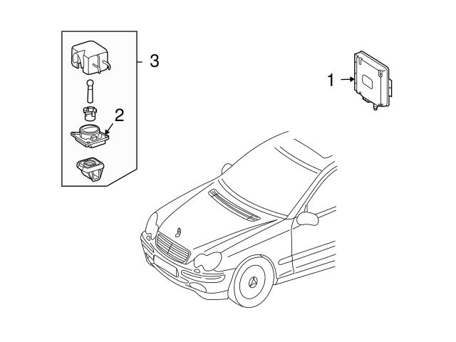 Genuine Mercedes 2035402617 Cruise Control Distance Sensor Hardware Kit ...