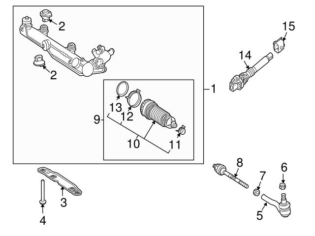 Genuine Mercedes 2036280111 Rack and Pinion Mount; Front - Mercedes ...