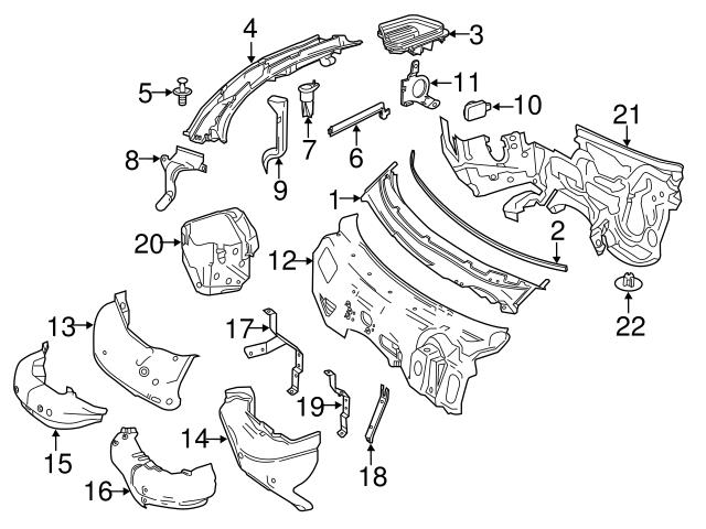 Genuine Mercedes 2036281169 Cowl Panel Drain Valve - Mercedes