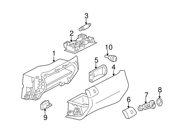Genuine Mercedes 20368004841434 Glove Box Door Cover - Mercedes ...