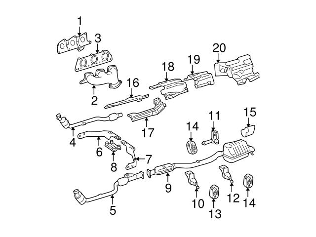 Genuine Mercedes 2036820571 Exhaust Heat Shield; Front - Mercedes