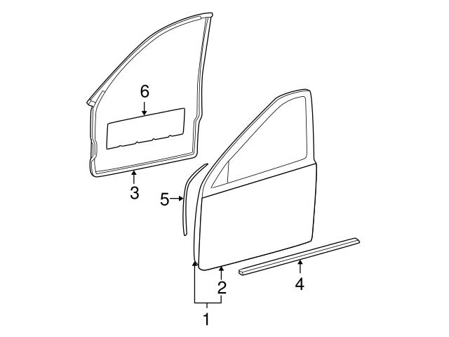 Genuine Mercedes 2037201578 Door Seal; Front Left - Mercedes | 2037271730