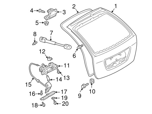 Genuine Mercedes 2037400893 Trunk Lock Actuator Motor; Rear - Mercedes