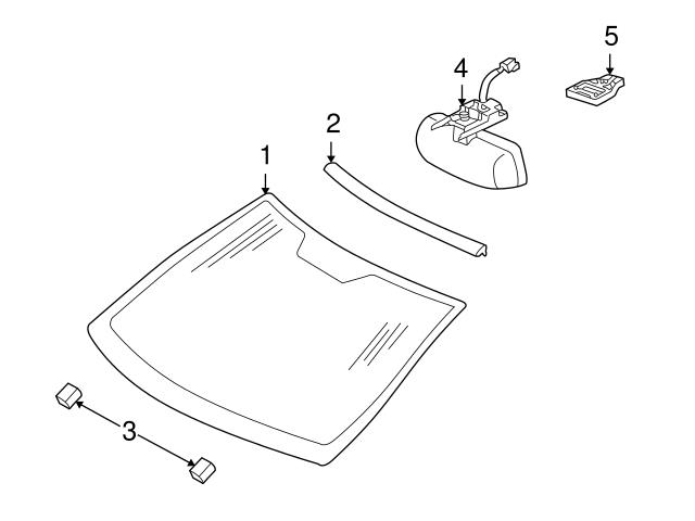 Genuine Mercedes 2038100111 Interior Rear View Mirror Mounting Base ...