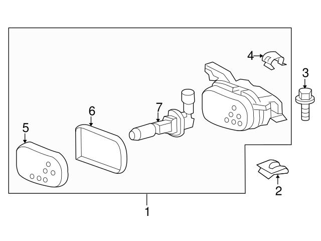 Genuine Mercedes 203820005964 Fog/Cornering Light Assembly; Front Right ...