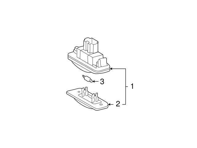 Genuine Mercedes 203820055664 License Lamp Assembly; Left, Right ...