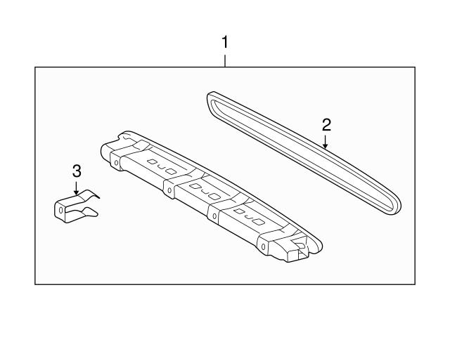 Genuine Mercedes 203820145664 Center High Mount Stop Light; Rear ...