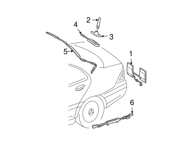 Genuine Mercedes 2038201475 Radio Antenna Base - Mercedes