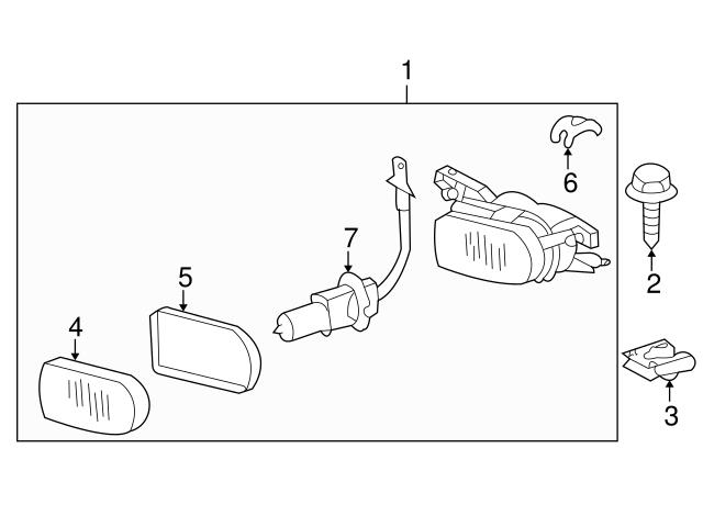 Genuine Mercedes 203820175664 Fog/Cornering Light Assembly; Left ...