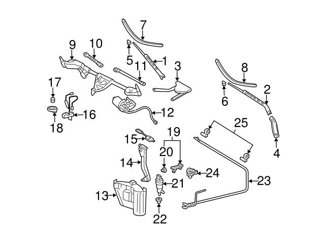 Genuine Mercedes 2038203244 Wiper Arm; Right - Mercedes | A2038203244