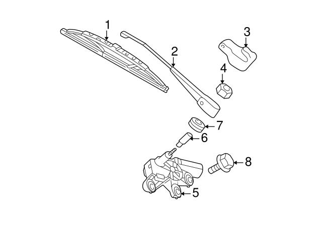 Genuine Mercedes 2038205342 Back Glass Wiper Motor; Rear - Mercedes ...