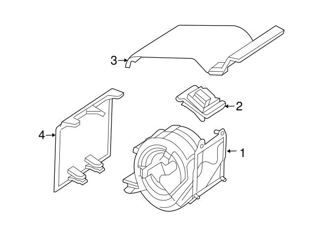 Genuine Mercedes 2038300008 HVAC Blower Motor Assembly; Rear - Mercedes