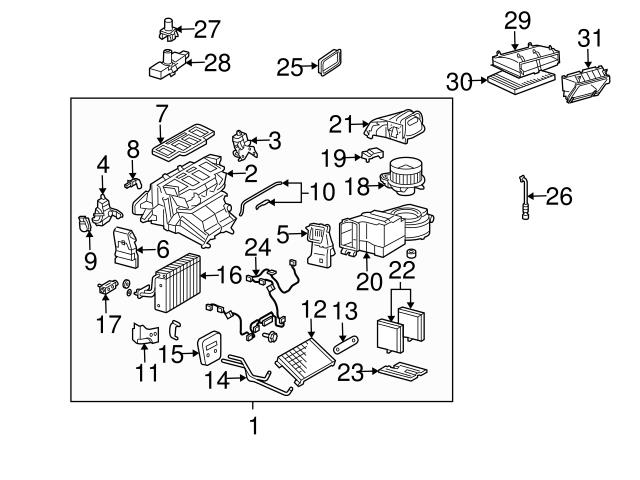 Genuine Mercedes 2038300158 A/C Evaporator Core Kit - Mercedes ...
