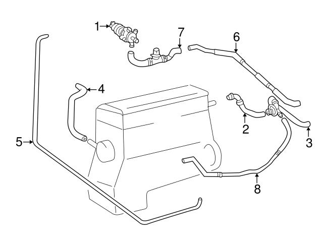 Genuine Mercedes 203830079664 Heater Hose - Mercedes | 2038300796