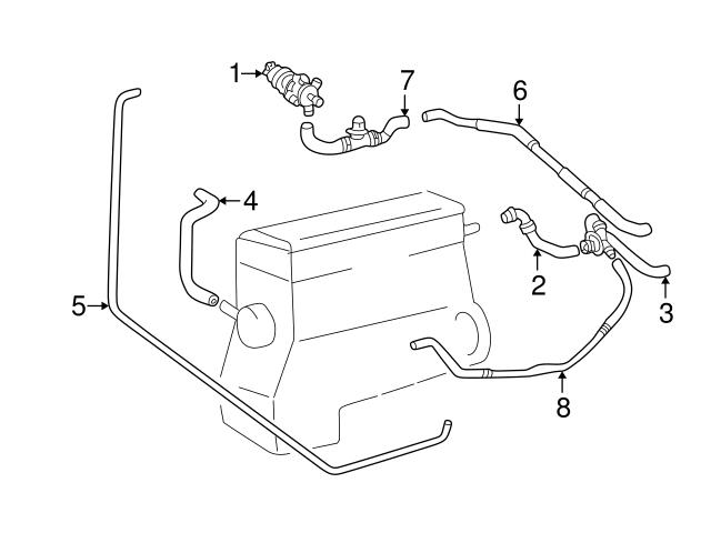 Genuine Mercedes 2038303096 Heater Hose - Mercedes | A2038303096