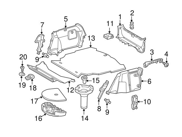 Genuine Mercedes 2038990614 Spare Tire Bolt - Mercedes