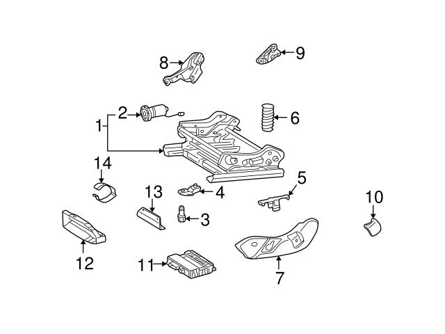 Genuine Mercedes 2039120041 Seat Frame Clamp; Left, Right - Mercedes ...