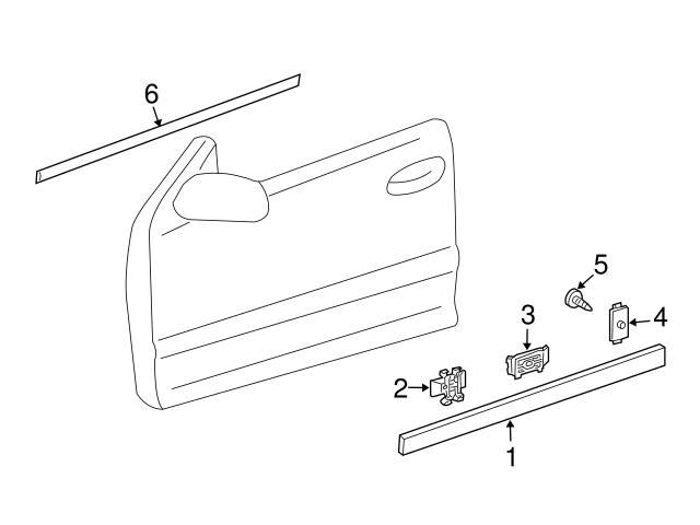 Genuine Mercedes 2039840529 Door Molding Screw; Front Left/Right ...