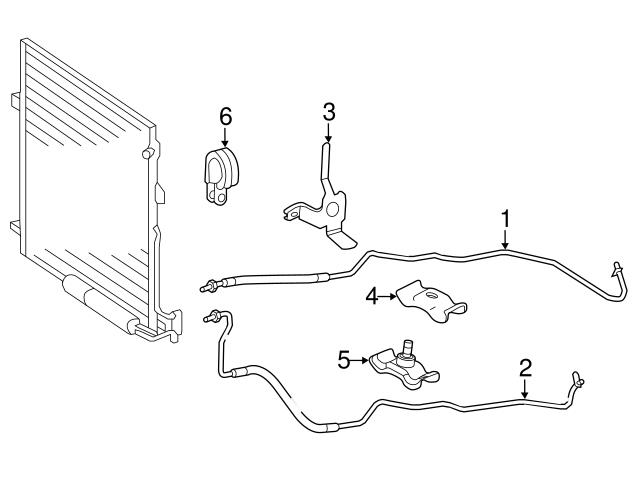 Genuine Mercedes 2042702596 Auto Trans Oil Cooler Hose Assembly; Right ...
