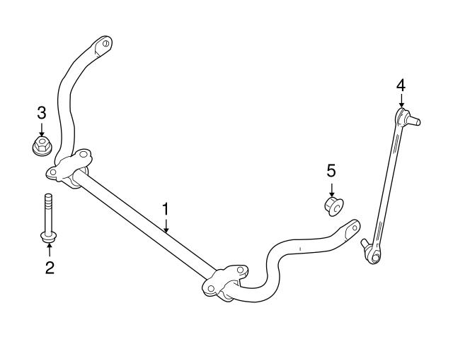 Genuine Mercedes 204320228964 Stabilizer/Sway Bar Link; Right, Front ...