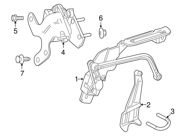 Genuine Mercedes 2043271140 Headlight Level Sensor Bracket; Front Left ...