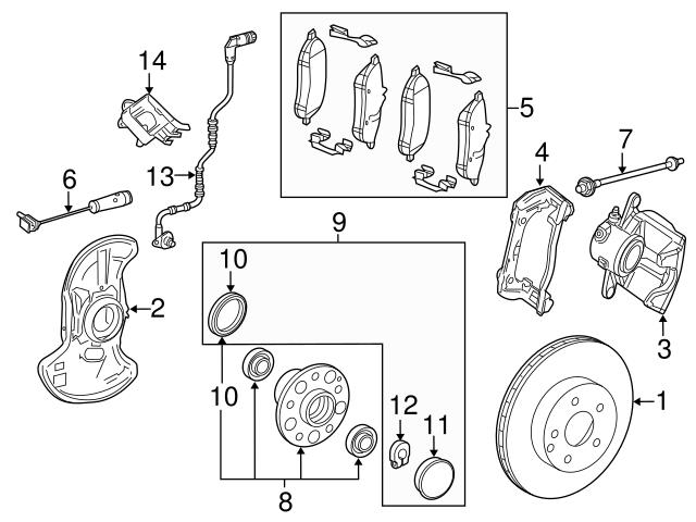 Genuine Mercedes 204330006064 Wheel Seal Kit; Front Left/Right ...