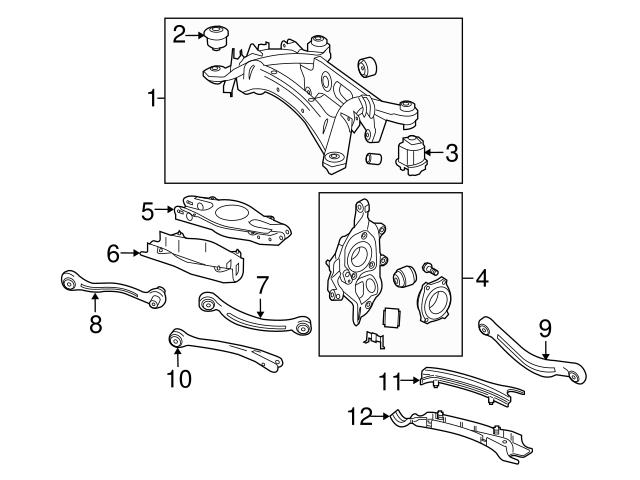 Genuine Mercedes 2043503606 Control Arm; Rear Lower Rearward - Mercedes