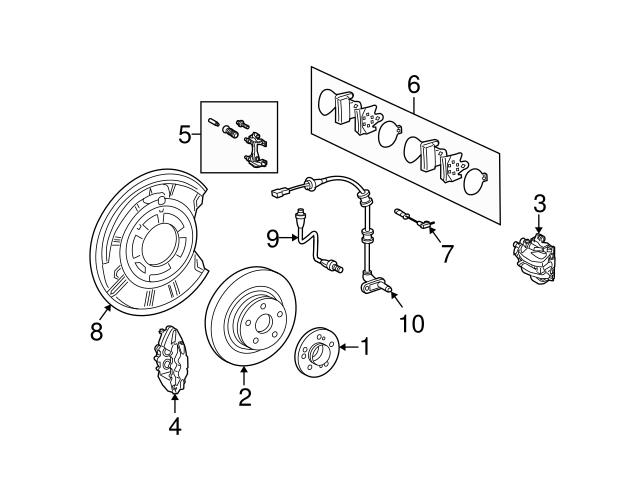 Genuine Mercedes 2044200048 Brake Hose/Line; Left, Right, Rear ...
